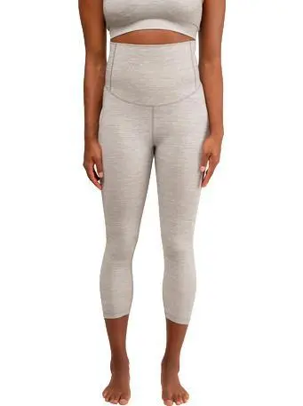 MODERN ETERNITY Zara Seamless Maternity Capri Leggings - Graphite Melange