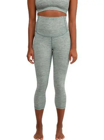 MODERN ETERNITY Zara Seamless Maternity Capri Leggings - Teal Melange