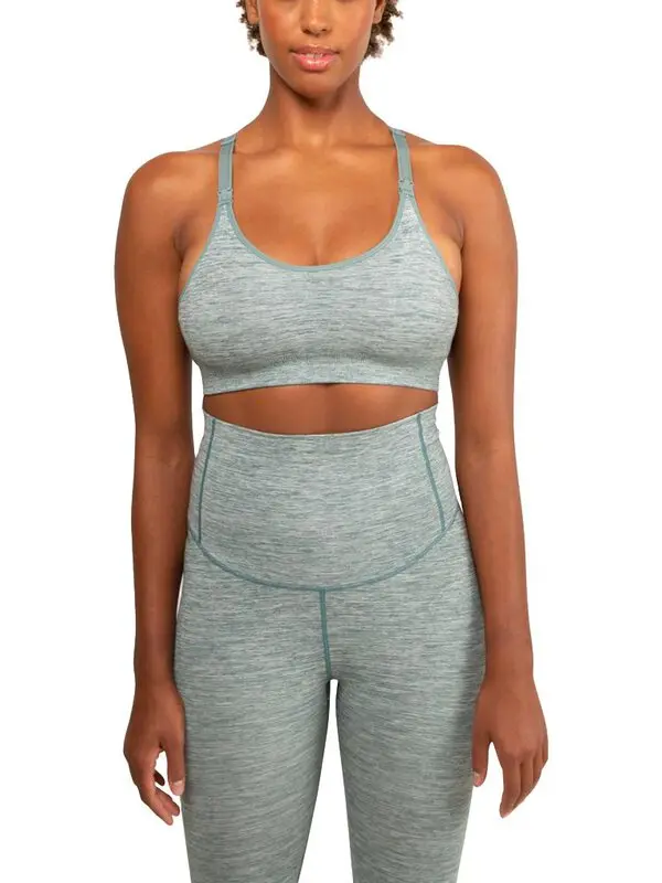 MODERN ETERNITY Layla Yoga Racer Back Nursing Bra - Teal Melange