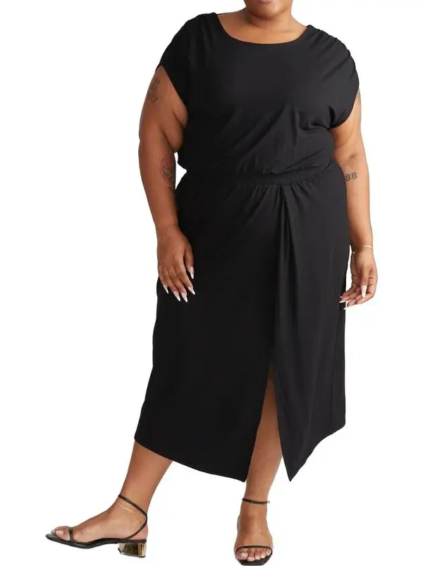 Universal Standard Havana Divine Liquid Jersey Dress - Black