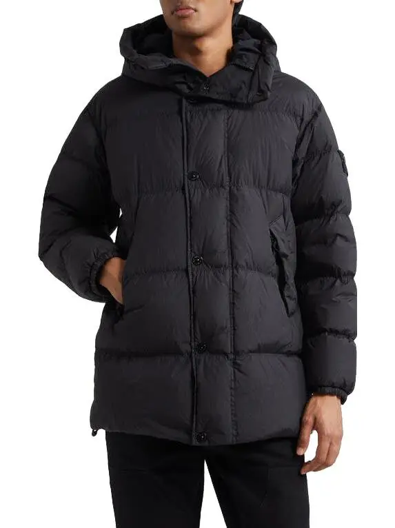 Stone Island Short Down Puffer Parka - V0029 Black