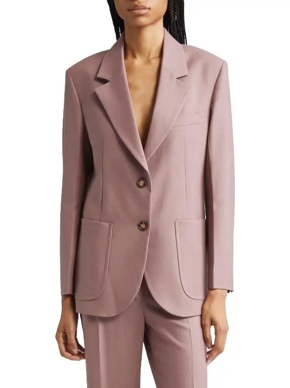 Victoria Beckham Patch Pocket Twill Jacket - Mauve