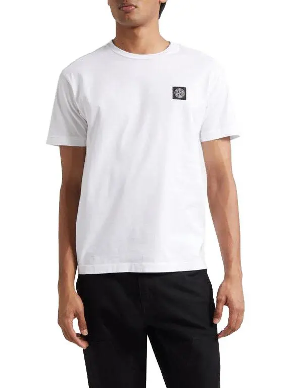 Stone Island Compass Logo Patch Short Sleeve T-shirt - V0001 White