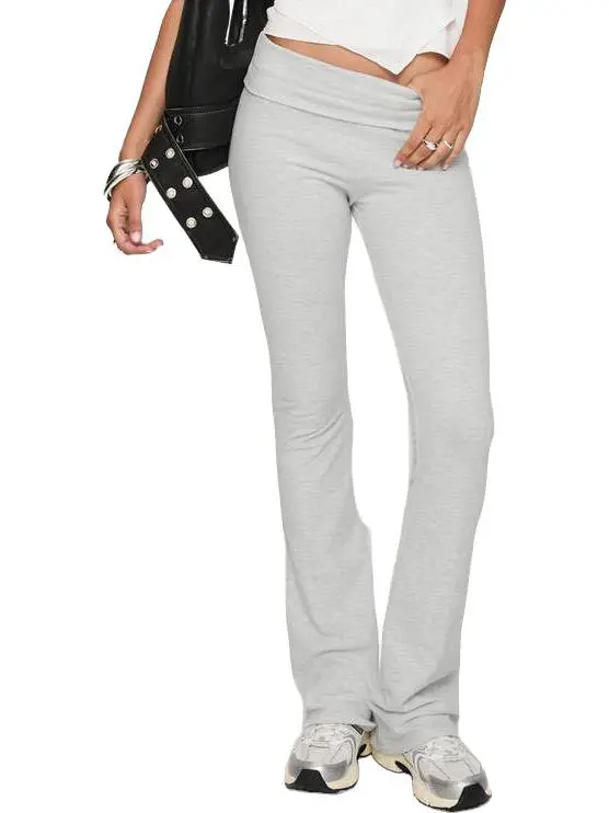 Princess Polly Flare Leg Yoga Pants - Grey Marle