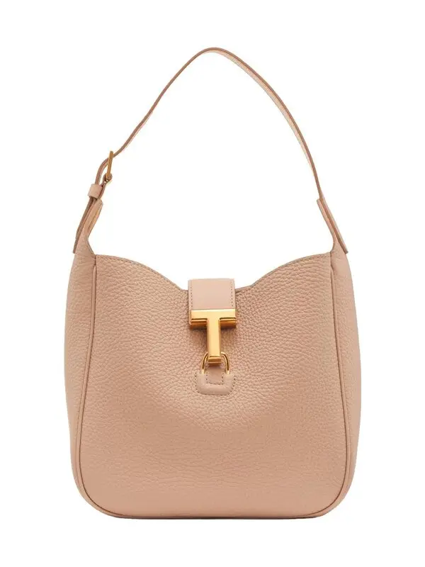 TOM FORD Small Monarch Leather Hobo Bag - 1j013 Light Beige