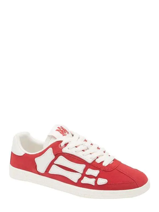 Amiri Pacific Bones Suede Sneakers - Varsity Red