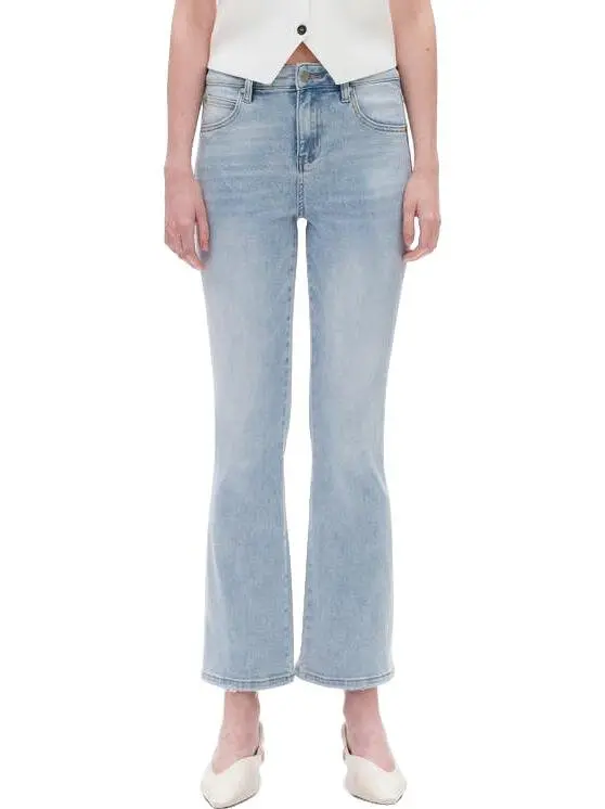 BAYEAS High-waist Straight-leg Jeans - Light Blue