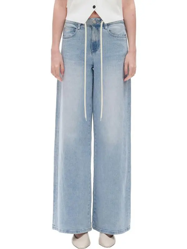 BAYEAS High Waist Wide Leg Jeans - Light Blue