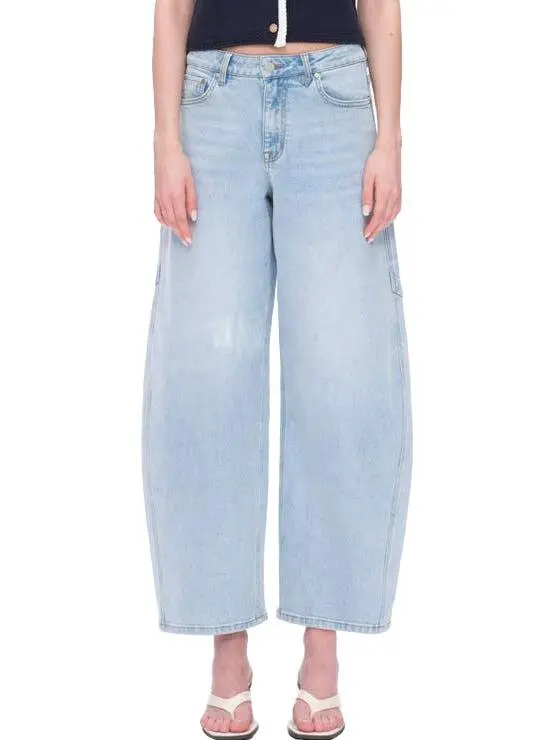 BAYEAS Mid-rise Balloon Jeans - Light Blue
