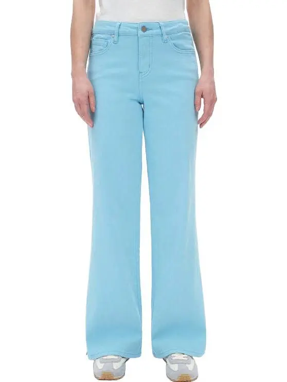 BAYEAS Mid-rise Wide Leg Jeans - Sky Blue