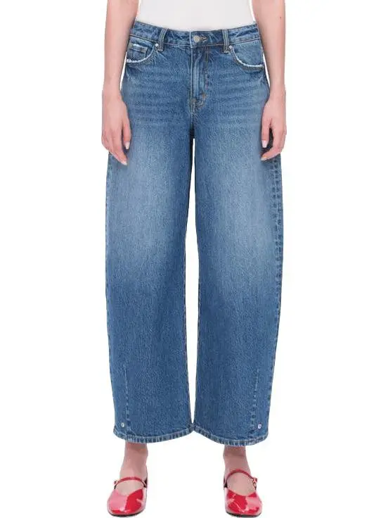 BAYEAS Mid-rise Balloon Jeans - Medium Blue