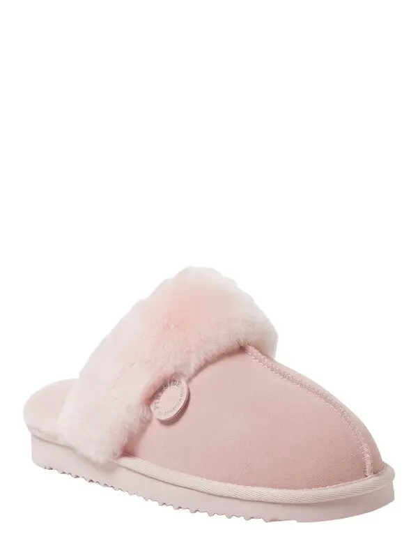 DEARFOAMS Fireside Sydney Shearling Scuff Slipper - Pink
