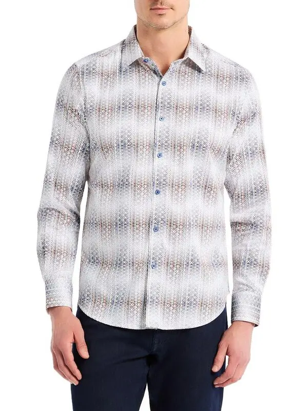 Robert Graham Forsyth Ombré Stripe Button-up Shirt - White Multi
