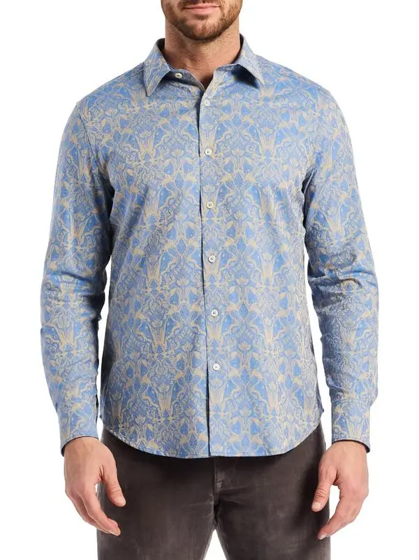 Robert Graham Highland Classic Fit Tapestry Print Button-up Shirt - Blue/khaki