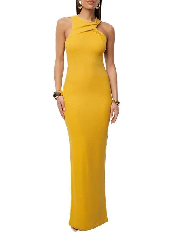 JLUXLABEL Alessia Body-con Maxi Dress - Yellow
