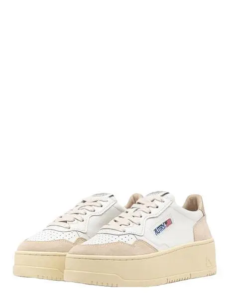 AUTRY Platform Sneaker - White Suede