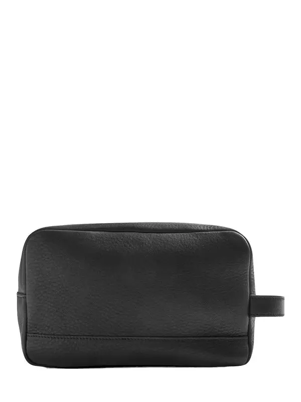 Shinola Leather Zip Travel Kit - Black