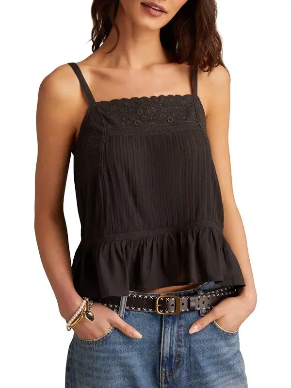 Lucky Brand Embroidered Camisole - Raven