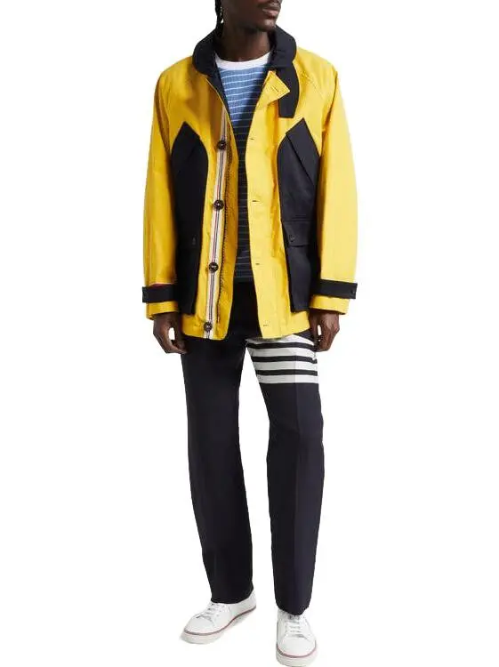 Thom Browne Crop Shawl Collar Field Jacket - Yellow