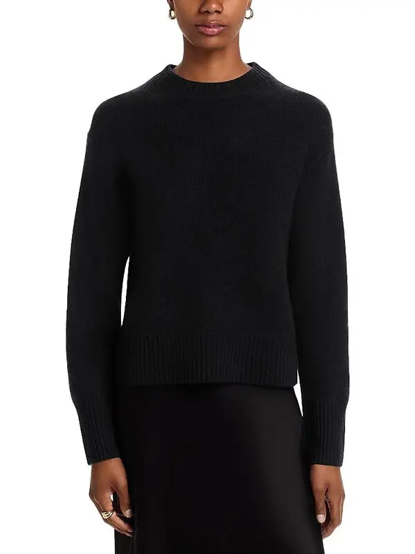Bloomingdale'S 100% Cashmere Boxy Crewneck Sweater - Black