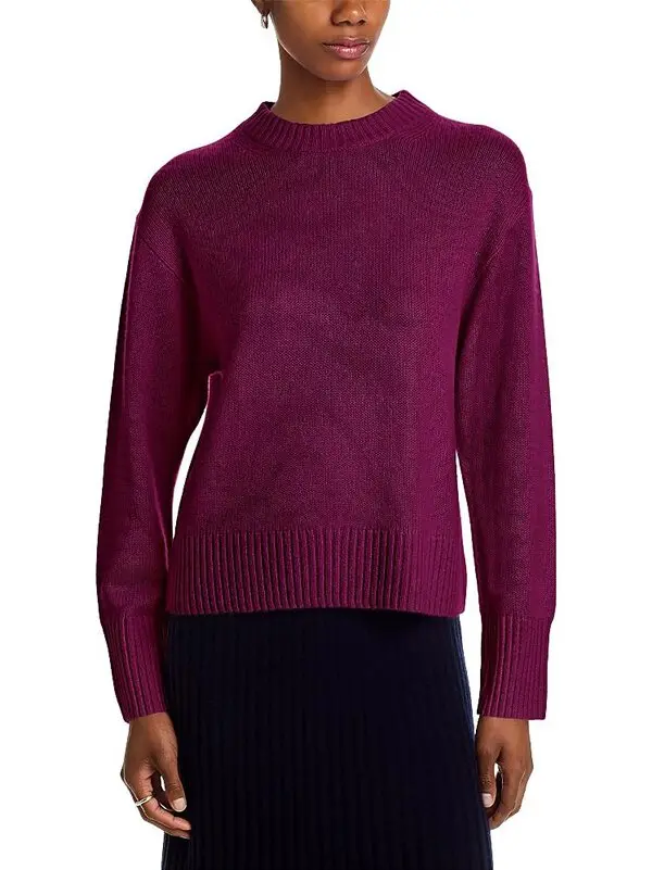 Bloomingdale'S Boxy Crewneck Cashmere Sweater - Boysenberry