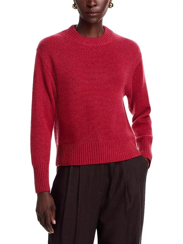 Bloomingdale'S 100% Cashmere Boxy Crewneck Sweater - Clay