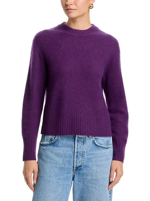 Bloomingdale'S Boxy Crewneck Cashmere Sweater - Fig