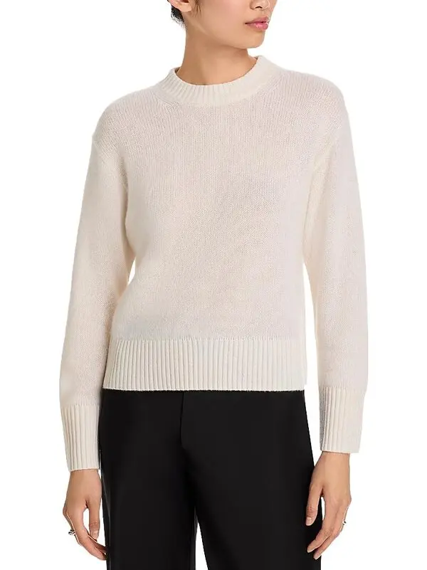 Bloomingdale'S 100% Cashmere Boxy Crewneck Sweater - Ivory