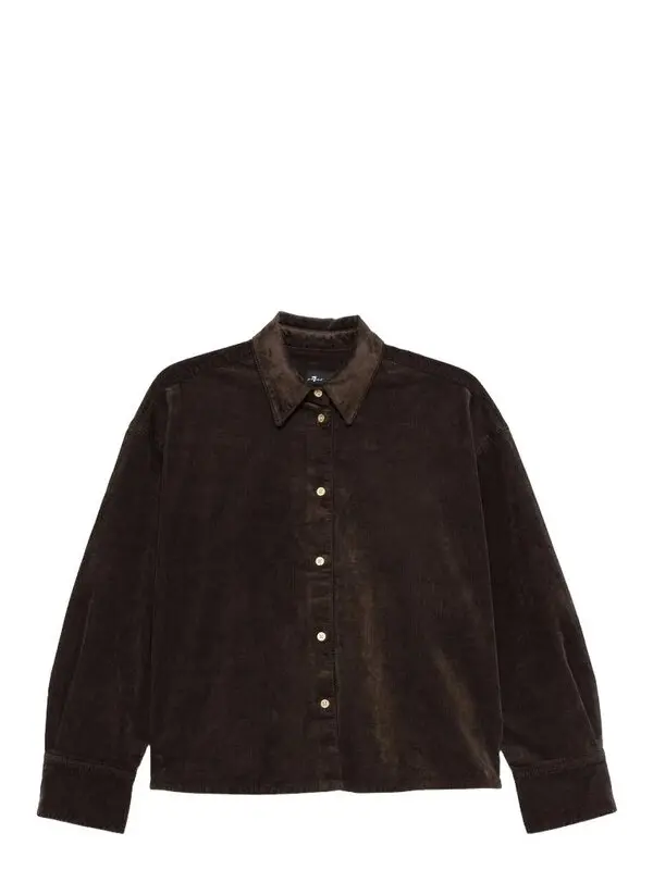 7 For All Mankind Nina Corduroy Shirt - Brown