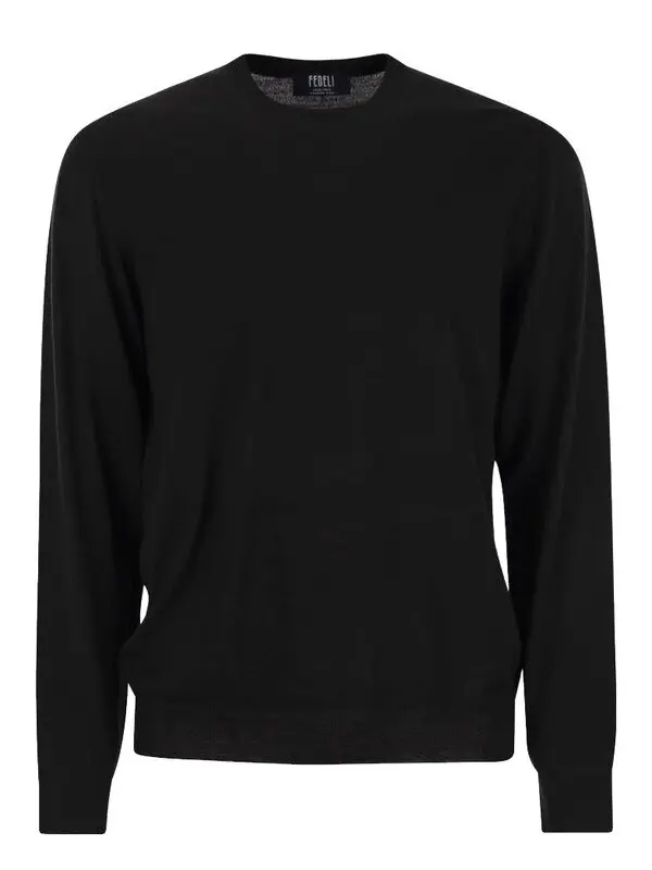 Fedeli Argentina Crew-neck Sweater - Black