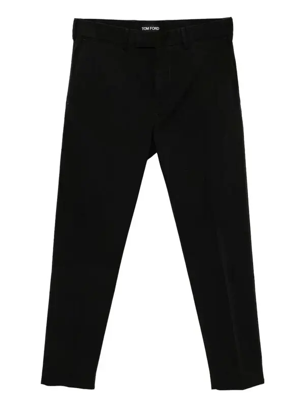 TOM FORD Tapered-leg Trousers - Black