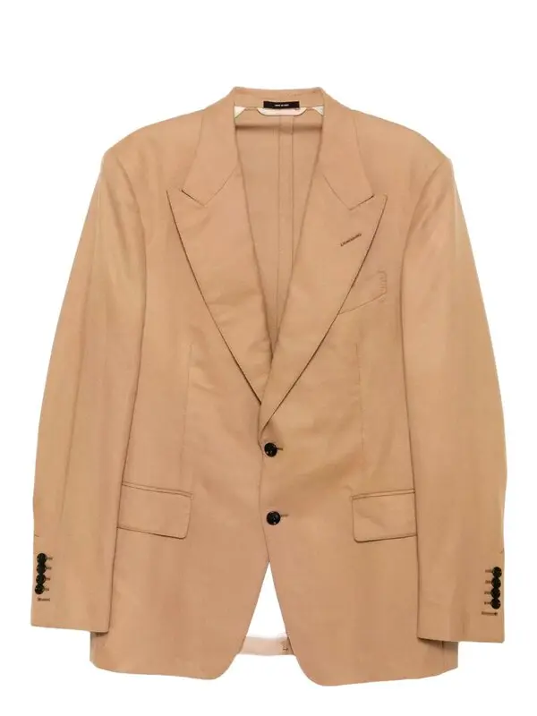 TOM FORD Single Breasted Blazer - Neutrals