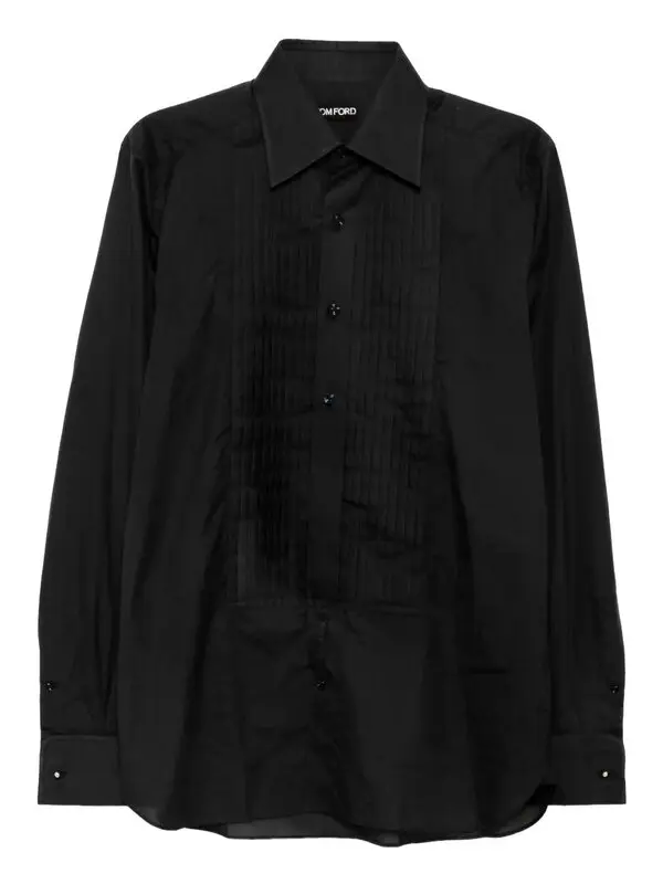 TOM FORD Cocktail-voile Cotton Shirt - Black