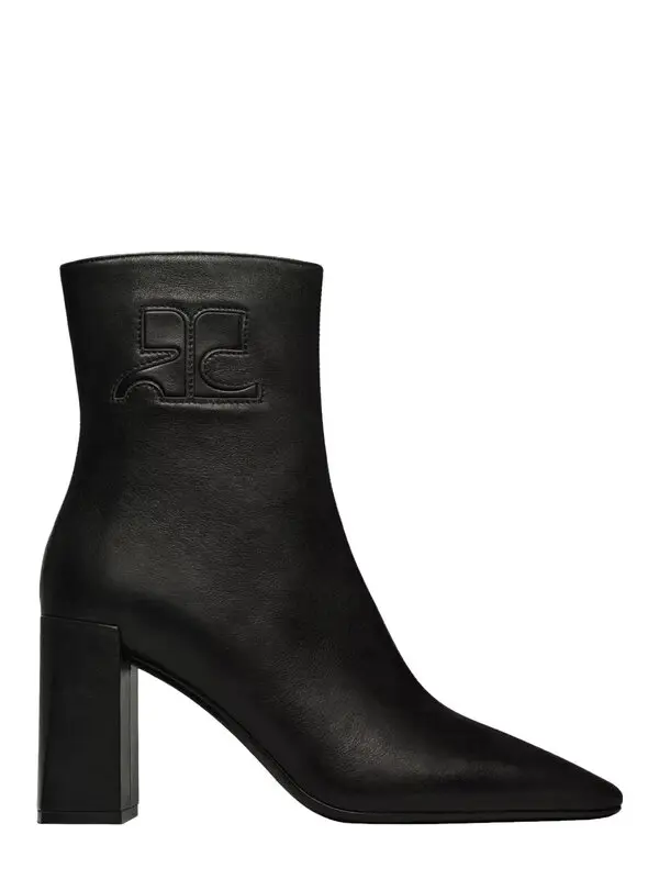 COURREGES 90mm Block-heeled Ankle Boots - Black