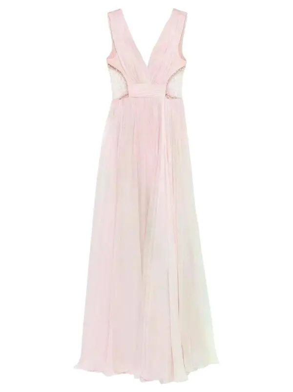 M.MARQUISE Rita Embellished V-neck Dress - Pink