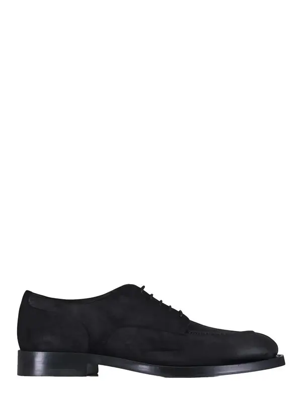 Brunello Cucinelli Lace-up Suede Derby Shoes - Black