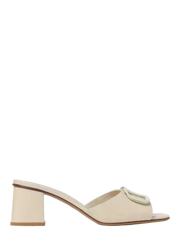 Valentino Garavani 60mm Vlogo Block-heel Sandals - Neutrals