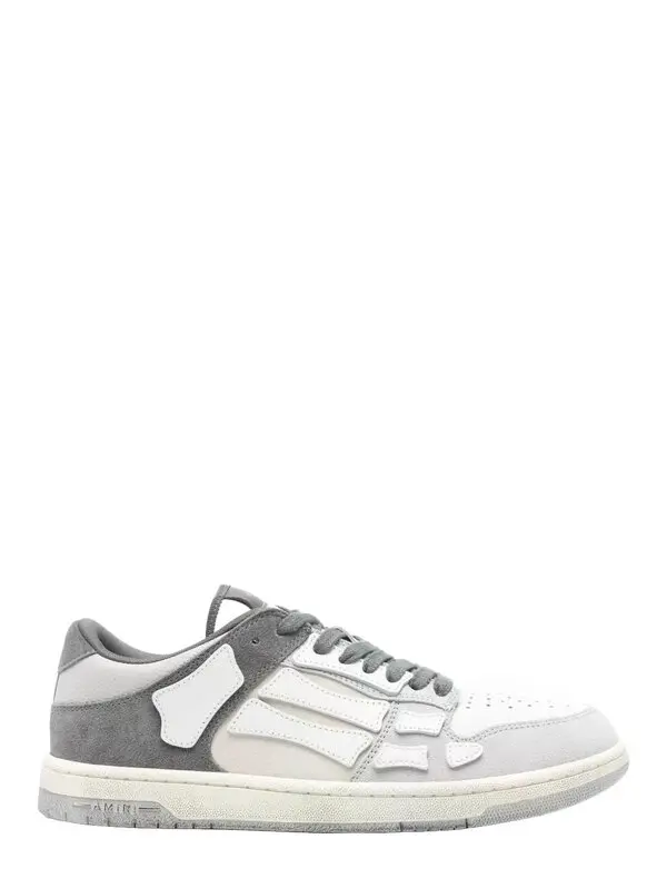 Amiri Skel-top Bone Panelled Low-top Sneakers - Grey