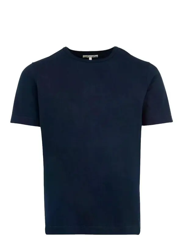 MERZ B. SCHWANEN Crew-neck Cotton T-shirt - Blue