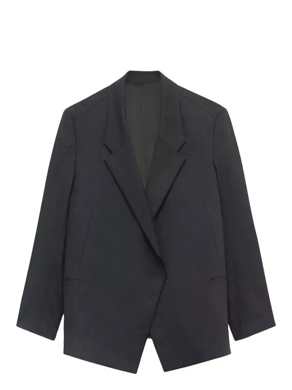Bite Studios Polus Asymmetric Lapel Blazer - Grey