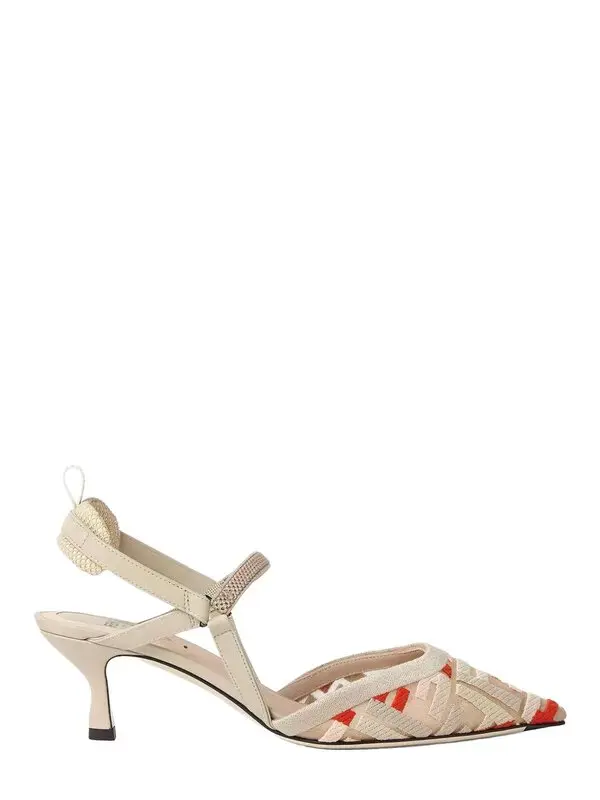 Fendi Colibrì Ff-motif Slingback Pumps - Neutrals