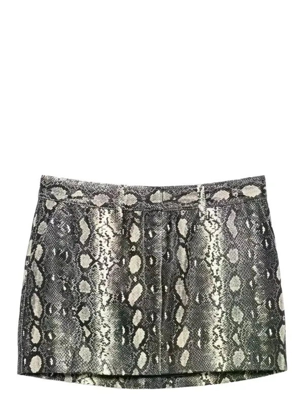 Michael Kors Snakeskin-print Miniskirt - Neutrals