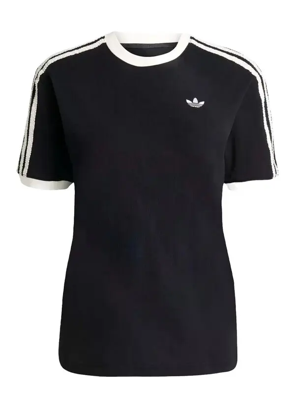 Adidas Ruffled Three-stripe T-shirt - Black