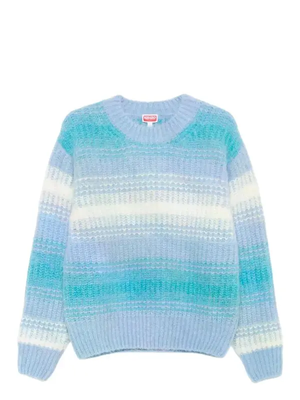 Kenzo Striped Crew-neck Jumper - Blue