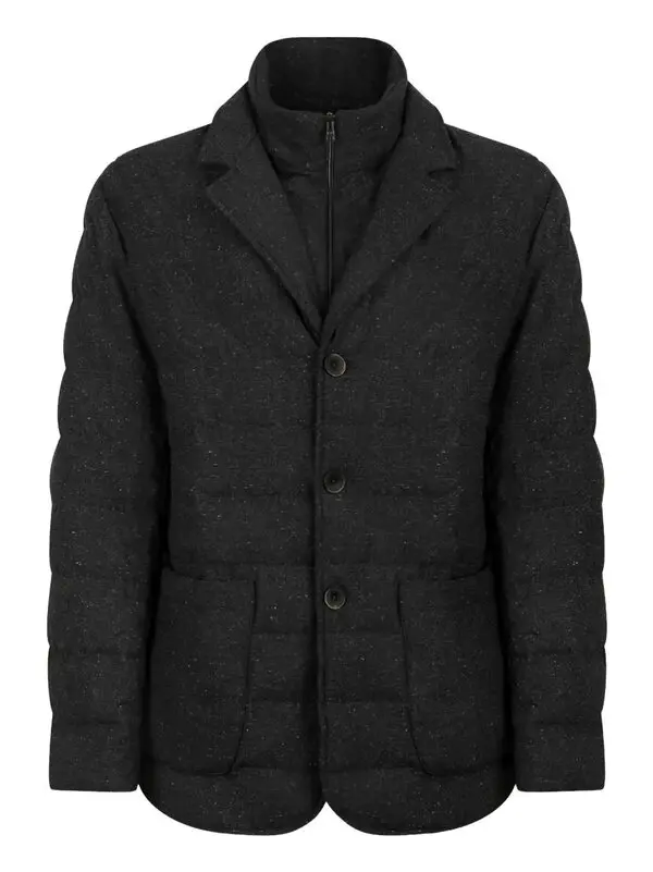 Herno Quilted Wool Jacket - Black