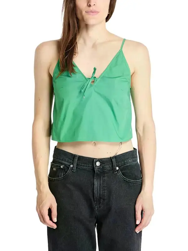 Tommy Hilfiger Poplin Strappy Top - Green