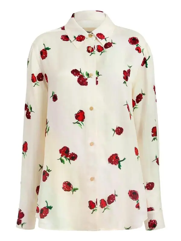 Khaite Argo Floral-print Shirt - White