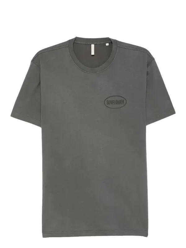 SUNFLOWER Oval-logo Cotton T-shirt - Grey