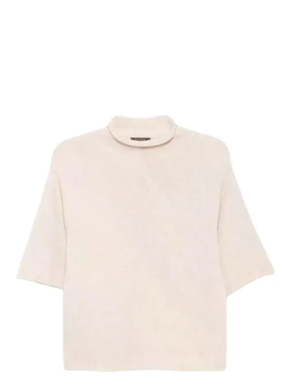 N.peal Turtleneck Knitted Top - Neutrals