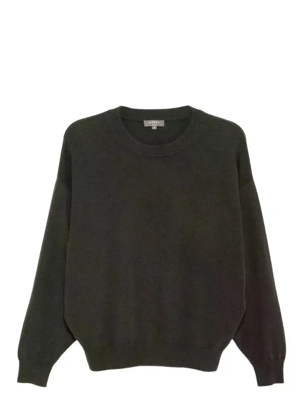 N.peal Oversized Round Neck Jumper - Green